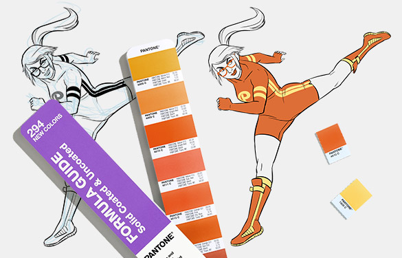 Pantone dévoile 294 nouvelles couleurs à l'aide de héros dessinés