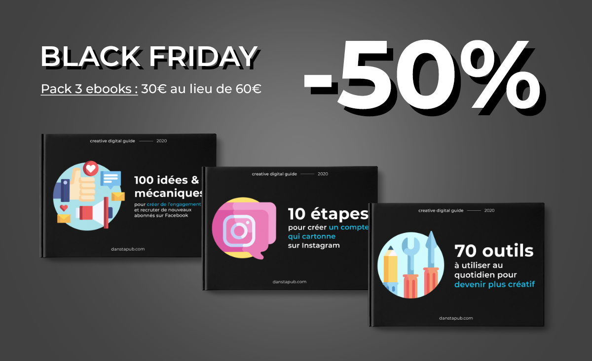 Black Friday : -50% sur nos 3 ebooks pour booster votre créativité
