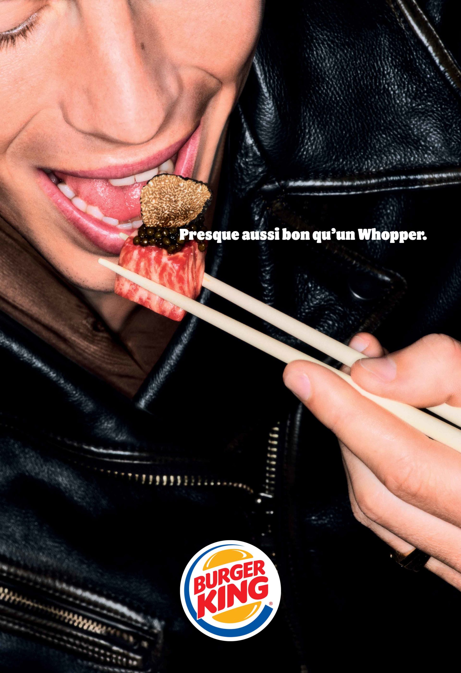 Burger King ose la comparaison entre la haute gastronomie et son Whopper