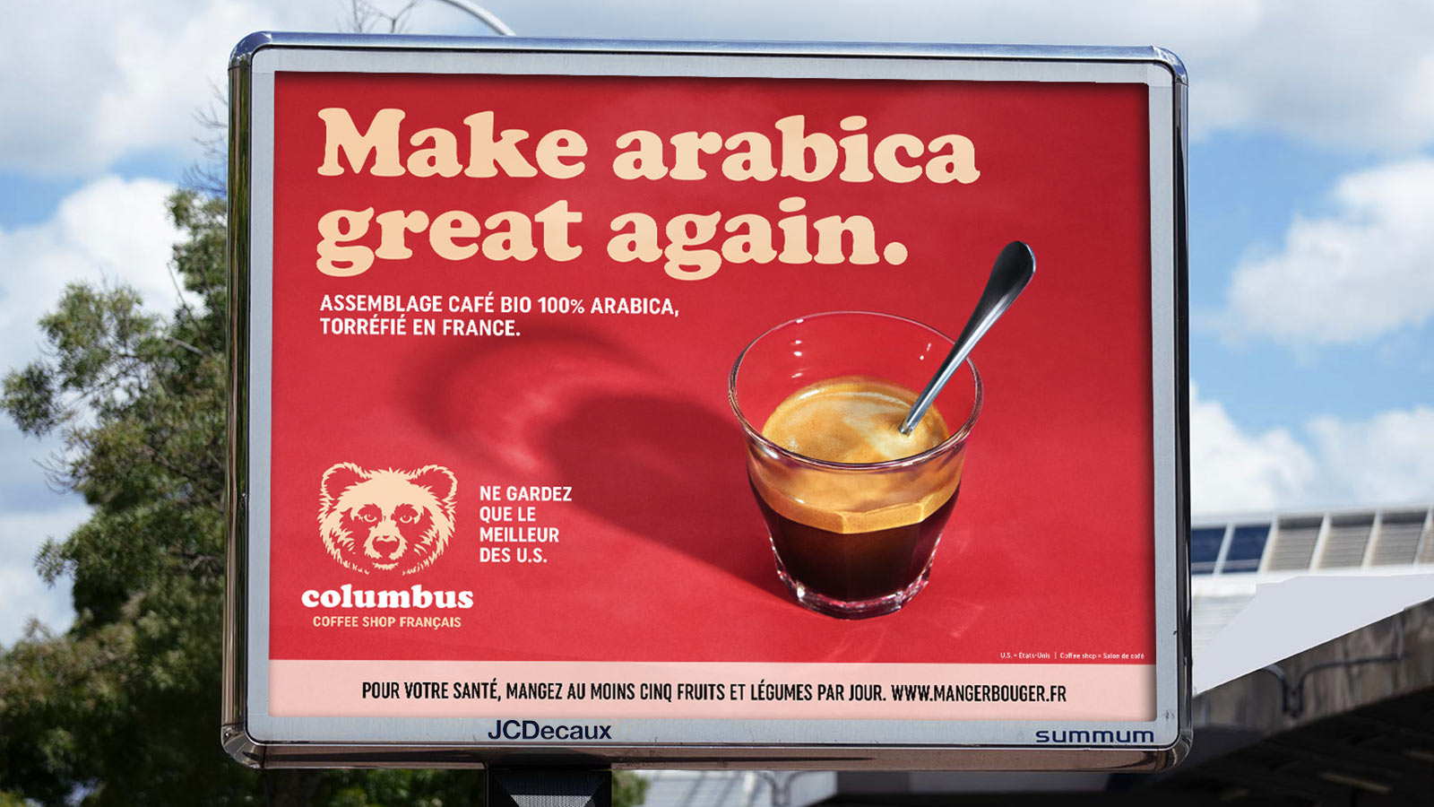 Columbus Café & Buzzman se jouent des USA dans leur dernière campagne