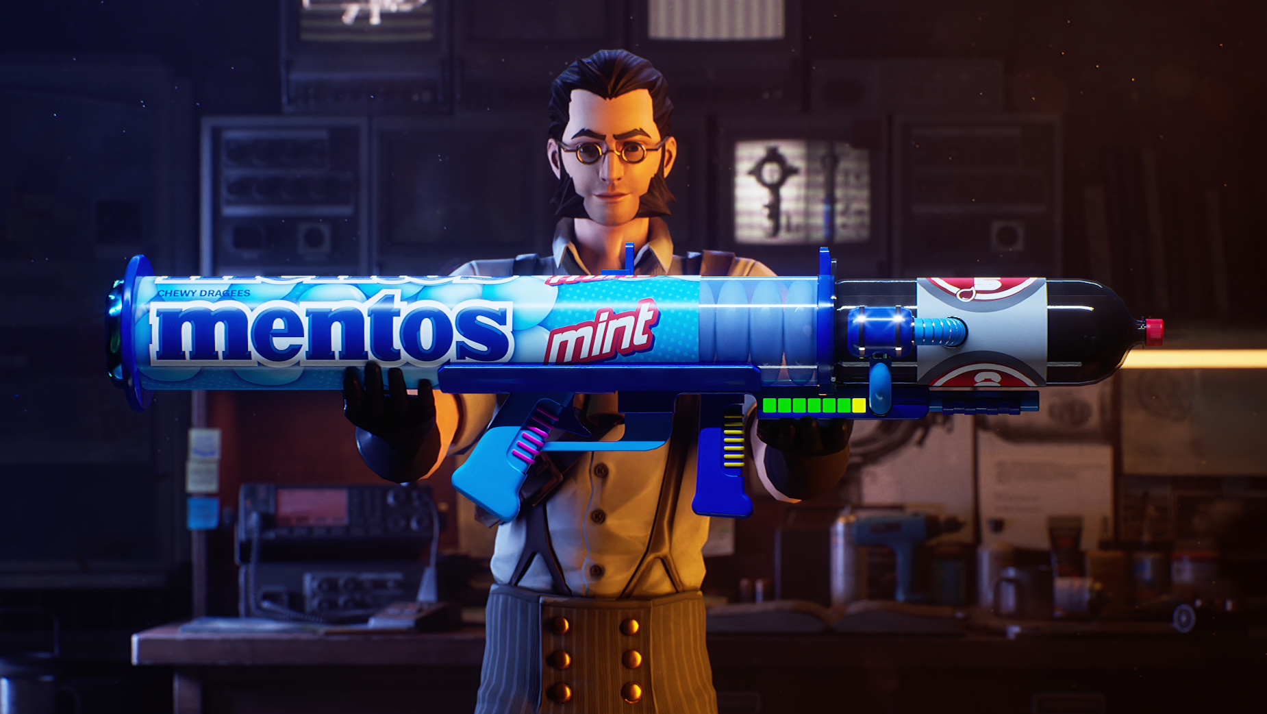 Mentos crée un bazooka à Coca-Cola et l'intègre dans le jeu Fortnite