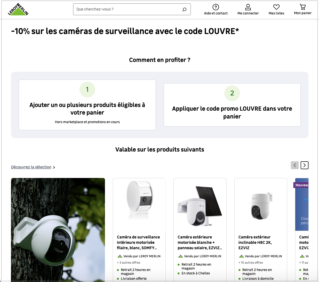 Leroy Merlin transforme le mot de passe du Louvre en code promo malin