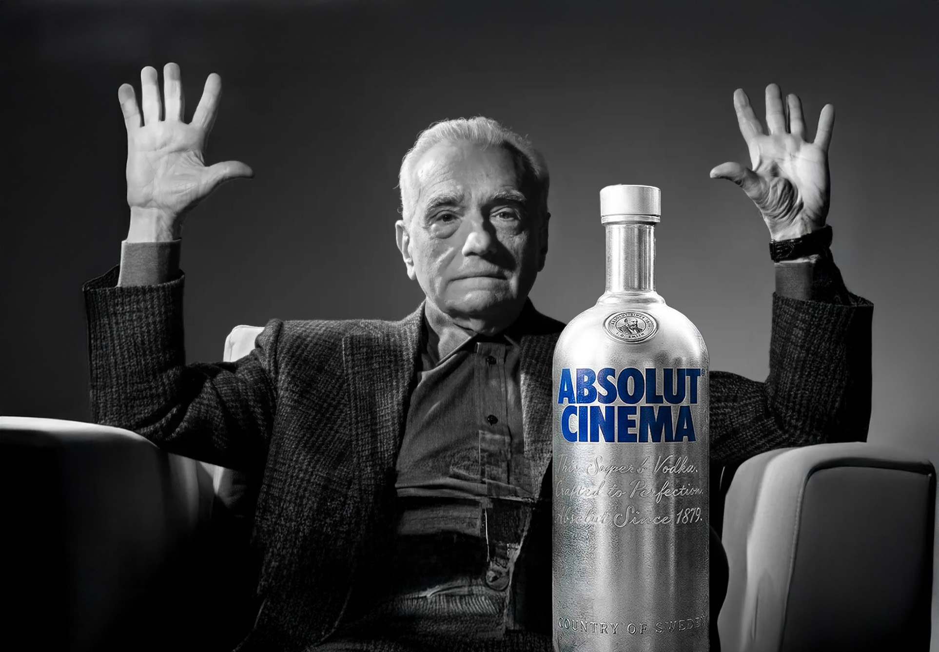 Absolut transforme un meme viral en bouteille collector "Absolut Cinema"